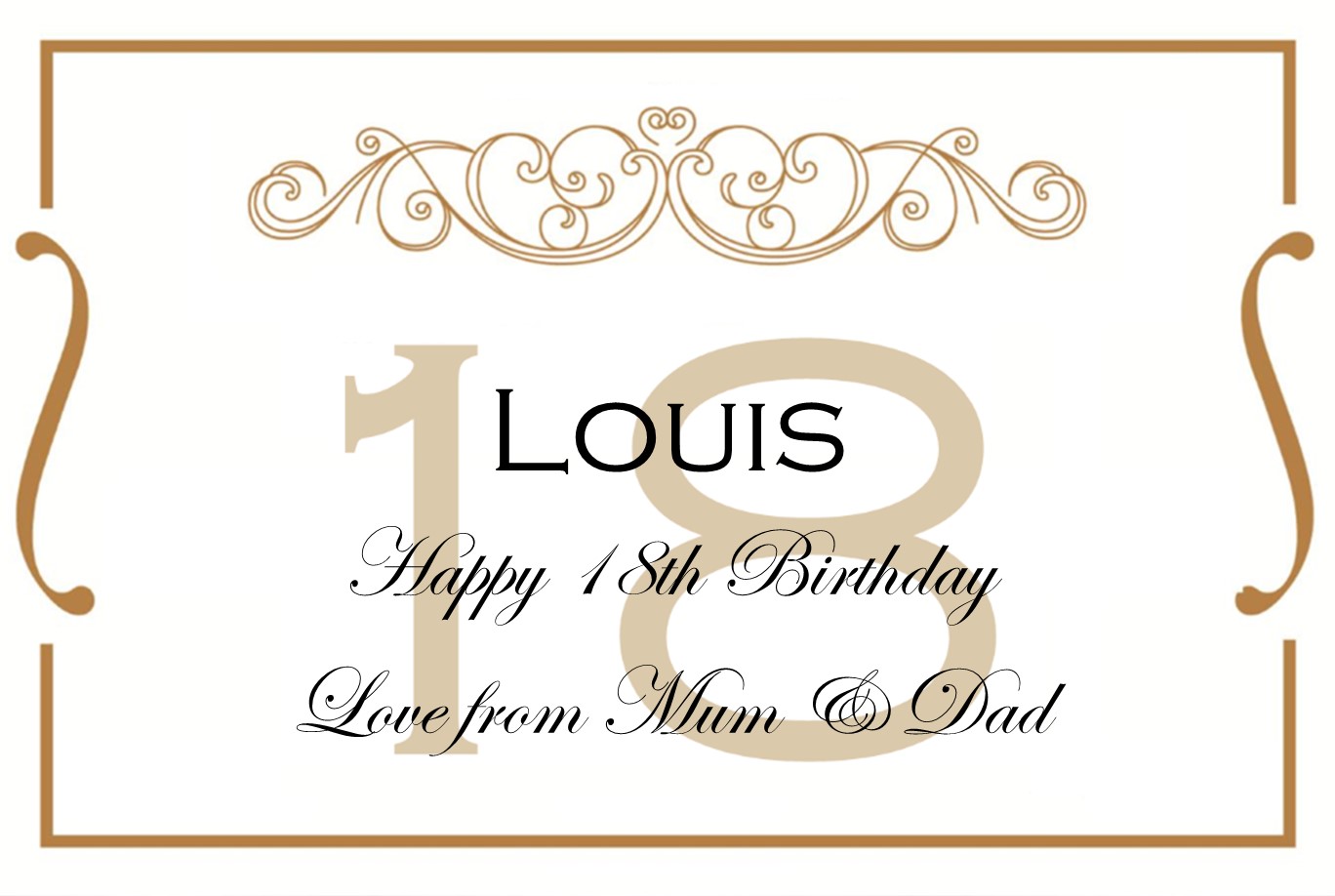 Birthday 18 Classic White Gold